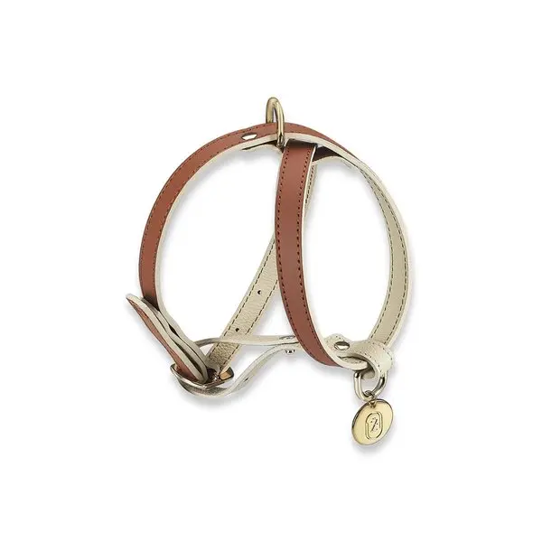 Zoë Pet Atelier Leather Cross Harness - Brown