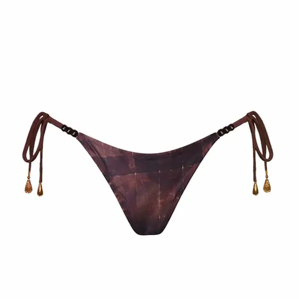 BELLETAGE SWIMWEAR Isla Thong Bikini Bottom - Brown
