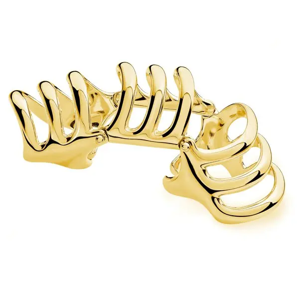 LUCY QUARTERMAINE Waterfall Armour Vermeil Ring - Gold