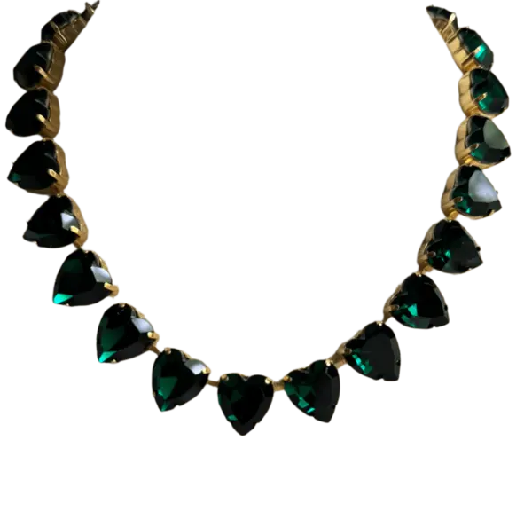 LAURA GRAY Grace Emerald Heart Necklace
