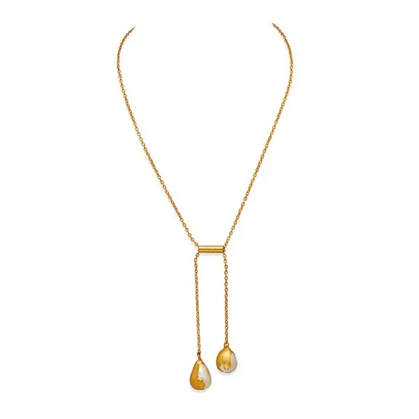 DHWANI BANSAL Boond Pendant With Baroque Pearls - Gold