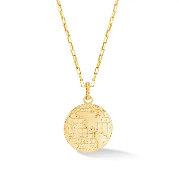 DOWER & HALL One World Talisman Vermeil Necklace - Gold