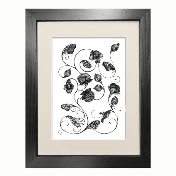 EMILY CARTER Magellanicadoptera' Fine Art Print A4 - Black