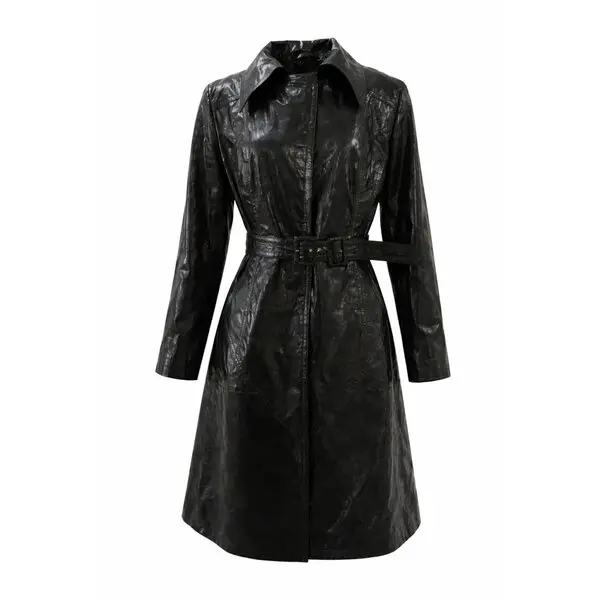 ZASTASTUDIO Resurrection Leather Trench Coat