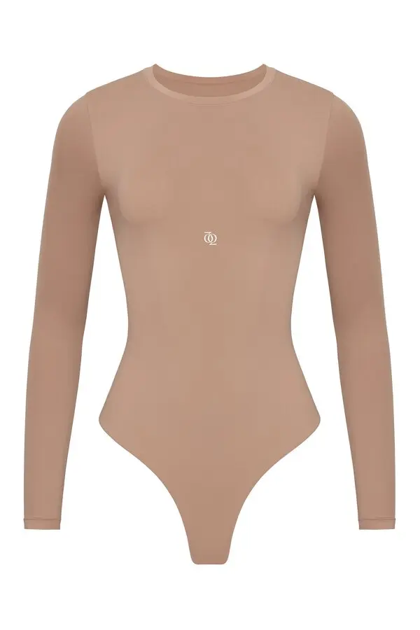 GOD SAVE QUEENS Second Skin Long Sleeve Crewneck Bodysuit - Brown