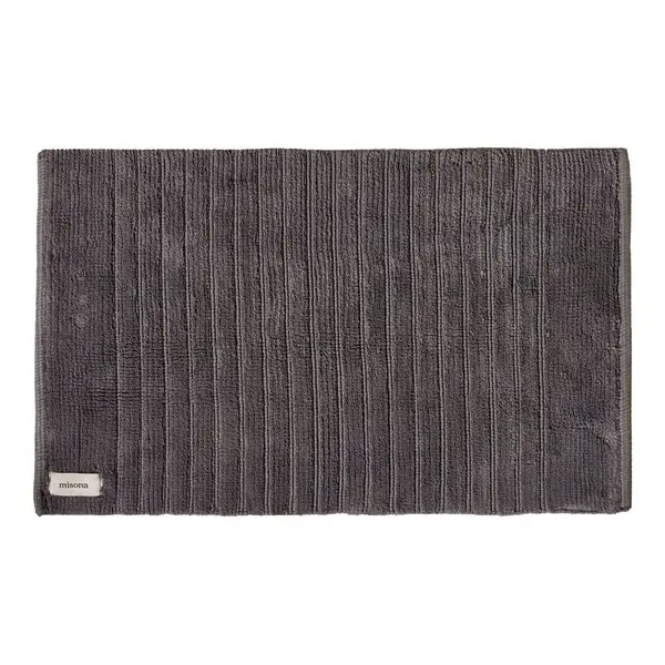 MISONA Organic Cotton Bath Mat Dark - Grey