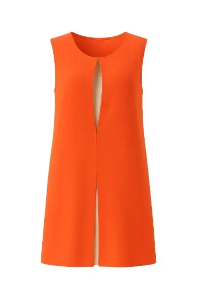 CONQUISTA Sleeveless Shift Dress With Asymmetrical Detail
