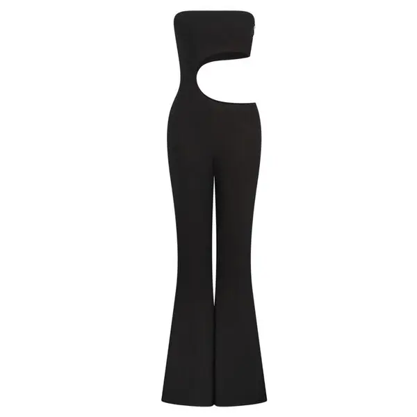 COSTANZO II Strapless Cut-out Jumpsuit - Black