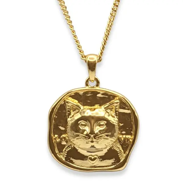 FRENVYRN Lars 18k Vermeil Cat Coin Necklace - Gold