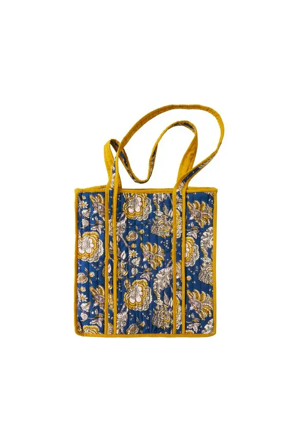 INARA Midnight Marigold Tote Bag - Blue