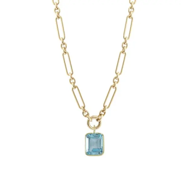 HYE JANE JEWELRY Gemma Sky Blue Topaz Necklace - Gold