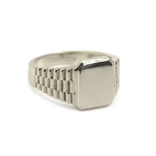 VICSTONENYC FINE JEWELRY Signet Sterling Ring - Silver