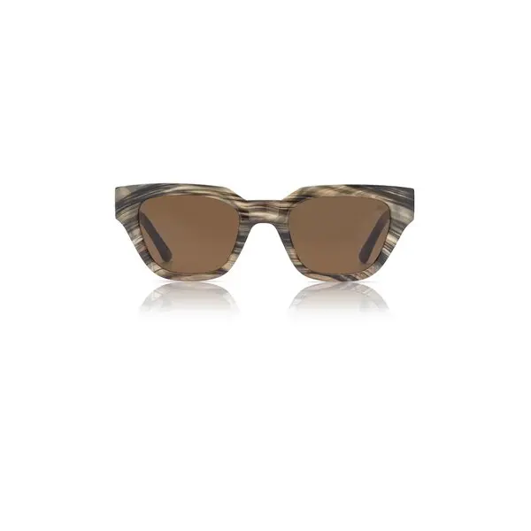 A. Kjærbede Kaws Striped Sunglasses - Black