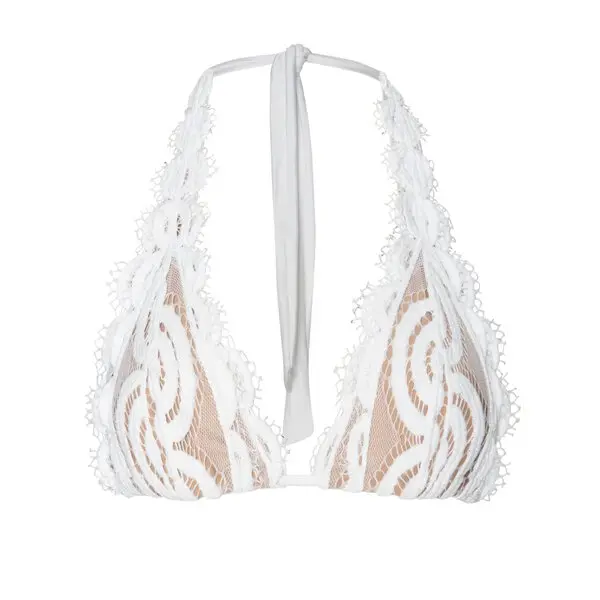 PQ Water Lily Lace Halter - White