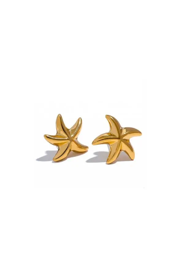DECOLET THE LABEL Estrella Stud Earrings - Gold