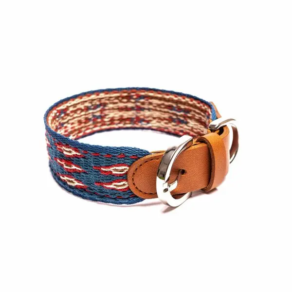 ALECOO Ethno Dog Collar - Blue
