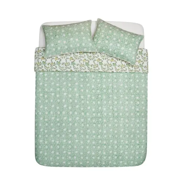 INARA Sage Bloom Bedding Set Super King - Green