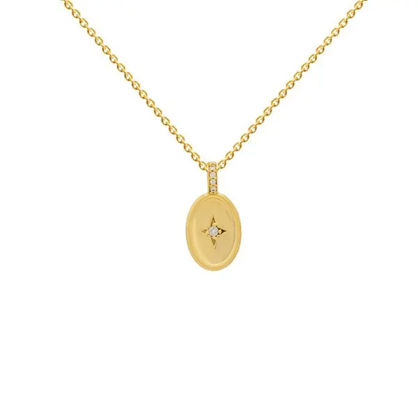 LAVANI JEWELS Golden Alba Necklace - Gold/white