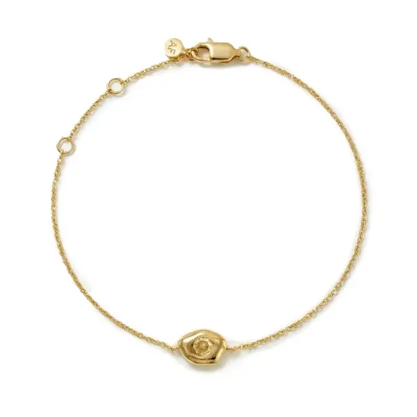 ARCTIC FOX & CO. Gold Vermeil Birthstone Bracelet - Gold/yellow/orange