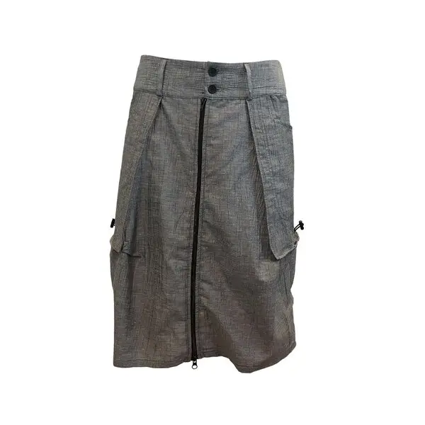 SNIDER Crinkled Linen Skirt