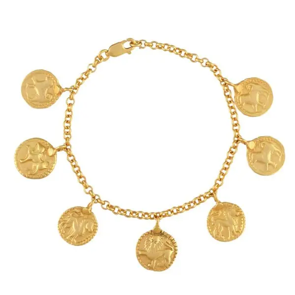 OPIUM JEWELS Vermeil Charm Bracelet - Gold