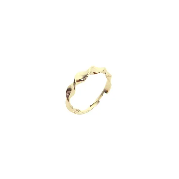 SPERO LONDON Helical Twisted Ring - Gold