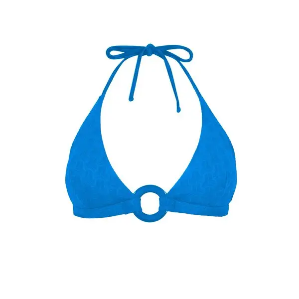 KIKKI-G SWIMWEAR Bobbi Halter Bikini Top - Blue