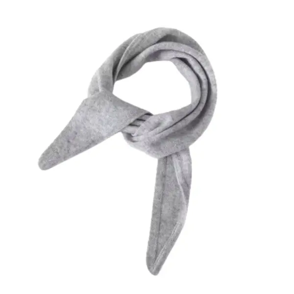 MY LITTLE NATURE Pure Cashmere Skinny Tie Scarf Lille Tørklæde Color Cashmere Scarf - Grey