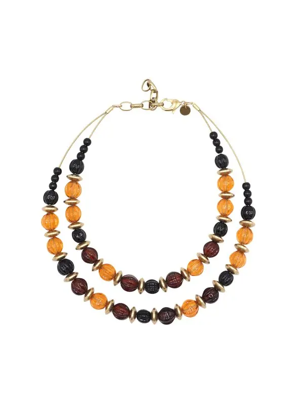 SITA NEVADO Loop Crystal Necklace - Brown