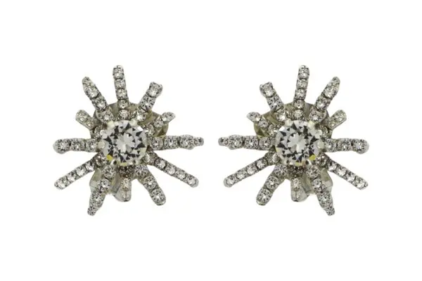 VICKISARGE Starburst Pierced Earrings - Silver