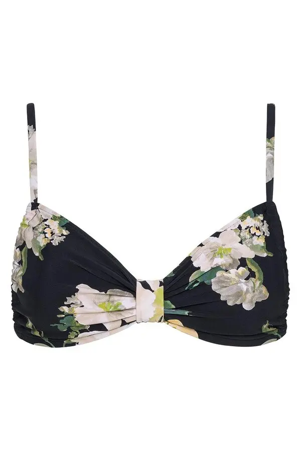 MONTCE Liz Floral Devin Bikini Top - Brown