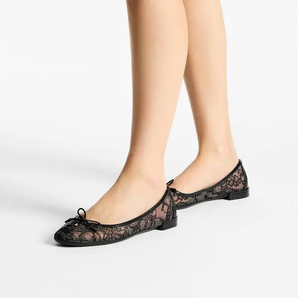 JIMMY CHOO Scarlett Lace Ballerina Flats