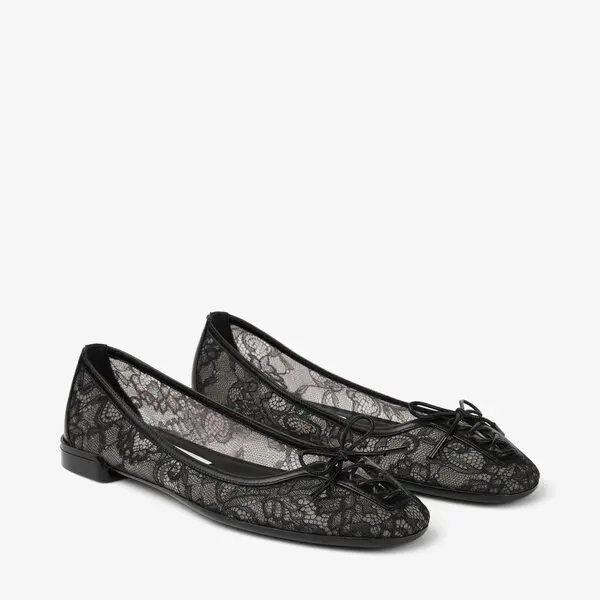 JIMMY CHOO Scarlett Lace Ballerina Flats