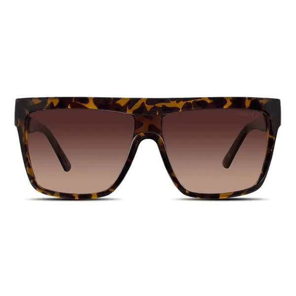 VELVET EYEWEAR Shield Sunglasses - Brown