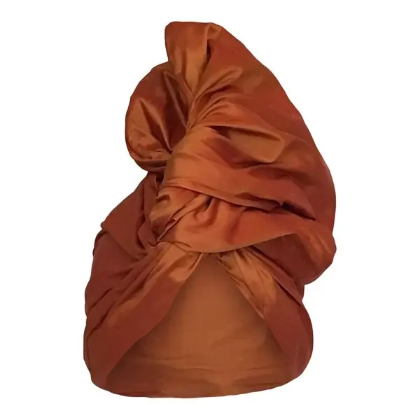 ROMER MILLINERY Silk Shantung Twisturban - Orange