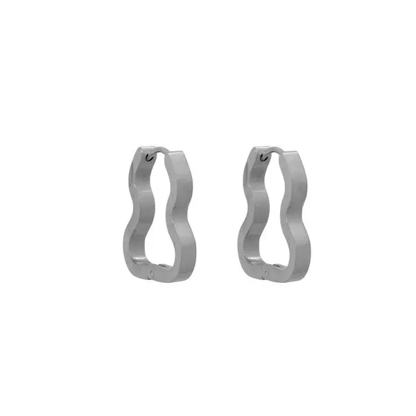 A WEATHERED PENNY Arya Stainless Steel Hoop Earrings - Silver