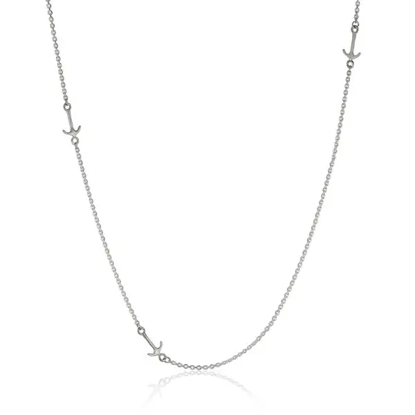 CARTOGRAPHY For David Triple Anchor Link Necklace - Silver
