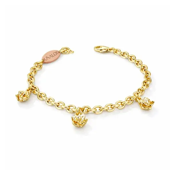 UNALOE Vermeil Rose Charm Bracelet - Gold