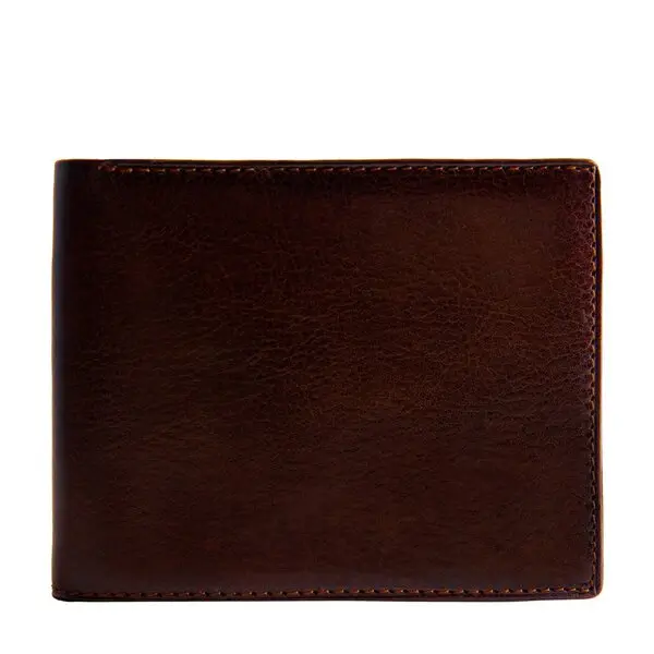 TIME RESISTANCE Leather Bifold Wallet Daniel - Brown