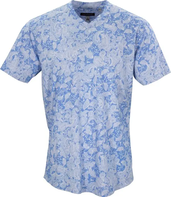 LORDS OF HARLECH Maze Paisley Flock - Blue