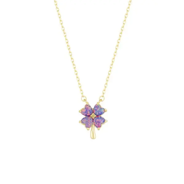 SPERO LONDON Gold-plated Sterling Silver Opal Necklace - Gold/purple