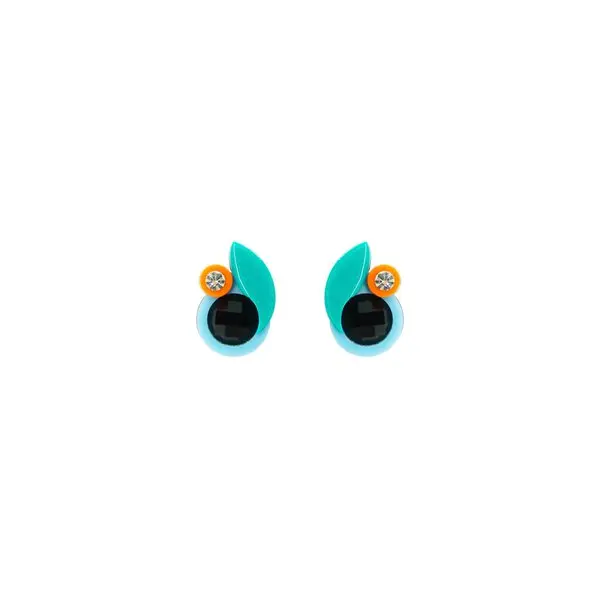 GISSA BICALHO Acrylic Petunia Earrings - Orange