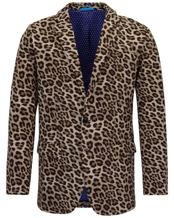 LORDS OF HARLECH Julius Leopard Tailored Blazer