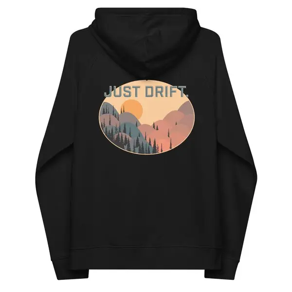 ANCHOR & CREW Seeker Organic Cotton Raglan Hoodie - Black