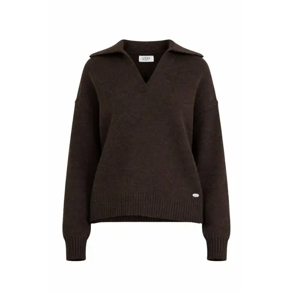 LOOM ARCHIVES Loom Knit Collared Sweatshirt