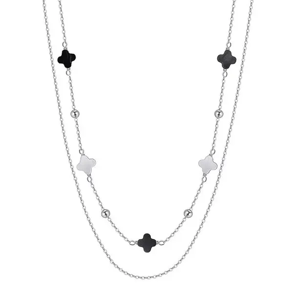 SHADED THE LABEL Roisin Shell Layered Necklace - Silver