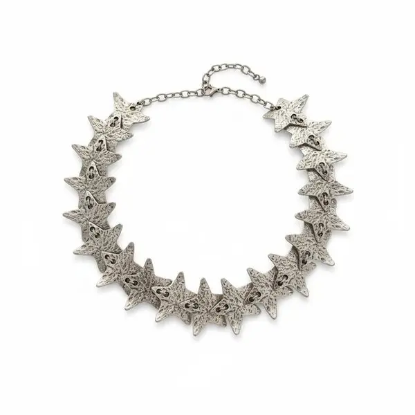 BY VIRGO Stellara Star Choker Necklace - Silver