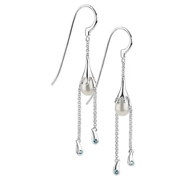 LUCY QUARTERMAINE Couture Pearl Earrings - Silver