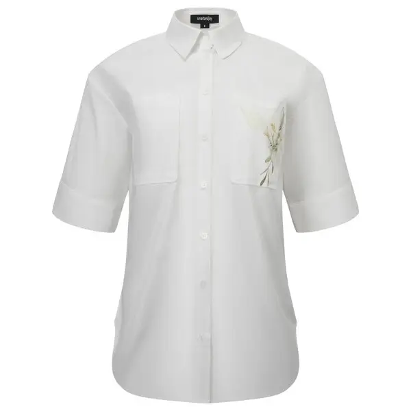SMART AND JOY Stretch Cotton Shirt - Pink