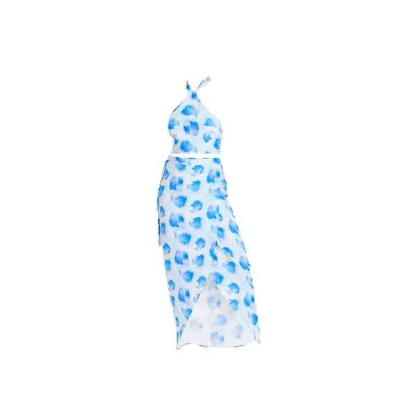 FIOLAS Viscose Skirt Set - Blue